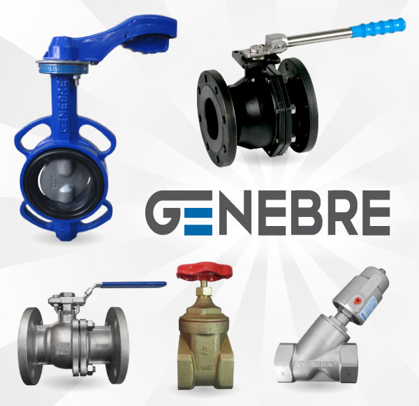 VÁLVULAS GENEBRE (ESPAÑA) DE LATÓN, FIERRO DÚCTIL, ACERO E INOXIDABLES